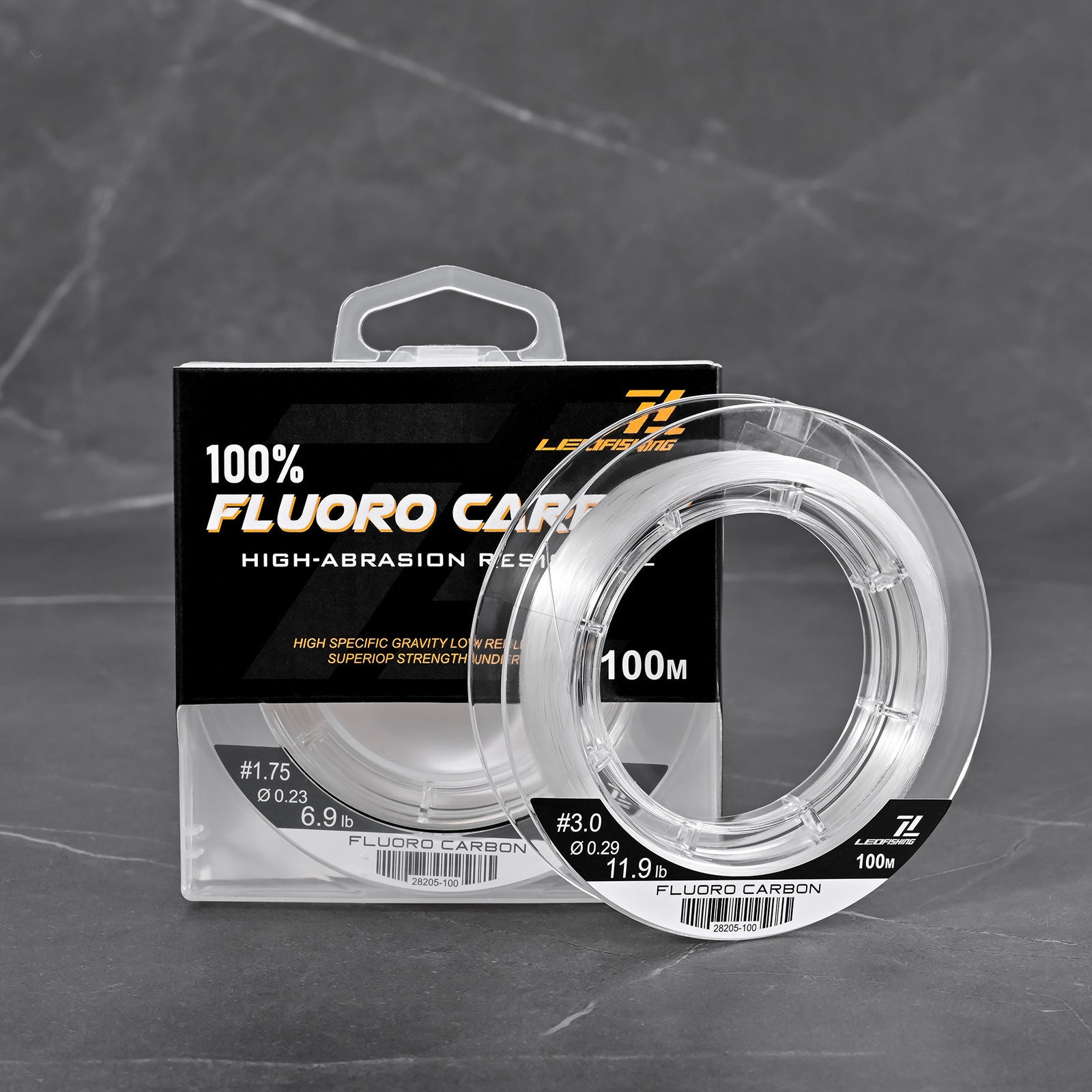 LEO FISHING 100% Fluorocarbon Fishing Line Leader - 100M Abrasion Res ...
